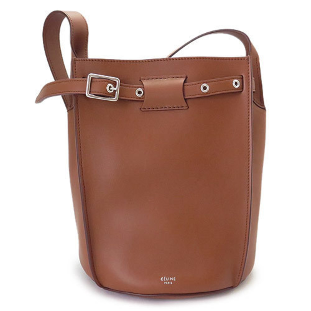 Celine | Bags | Celine Big Bucket Shoulder Bag Long Strap Tan Brown ...